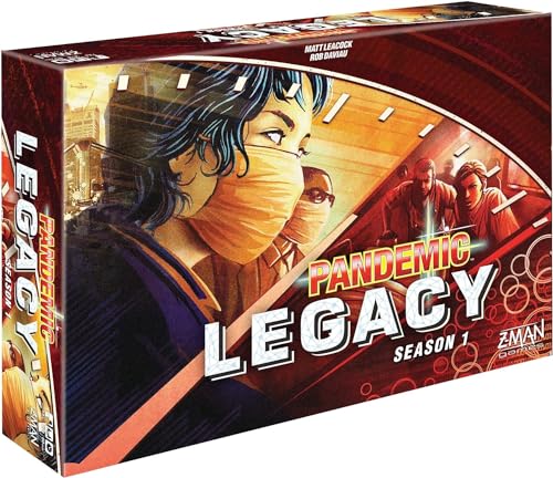 Pandemic Legacy Season 1 Red Edition Board Game | Board Game for Adults and Family | Cooperative Board Game | Ages 13+ | 2 to 4 players | Average Playtime 60 minutes | Made by Z-Man Games