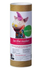 cate & levi - hand puppet making kit - premium reclaimed wool - machine washable (unicorn)