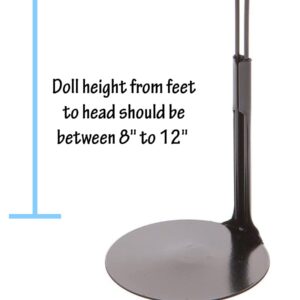 Kaiser Doll Stand 2175 - Black Doll Stand for 8" to 12" Dolls and Action Figures