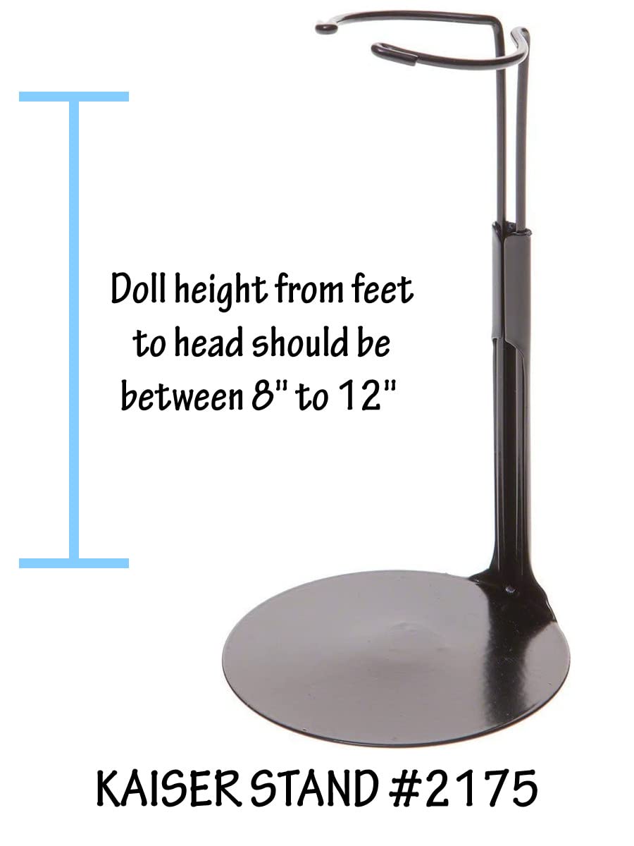 Kaiser Doll Stand 2175 - Black Doll Stand for 8" to 12" Dolls and Action Figures