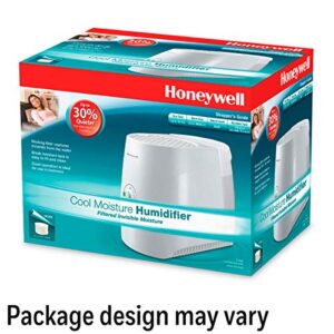 Honeywell Cool Moisture Humidifier White Ultra Quiet with Auto Shut-Off, Variable Settings & Wicking Filter for Small to Medium Rooms, Bedroom, Baby Room