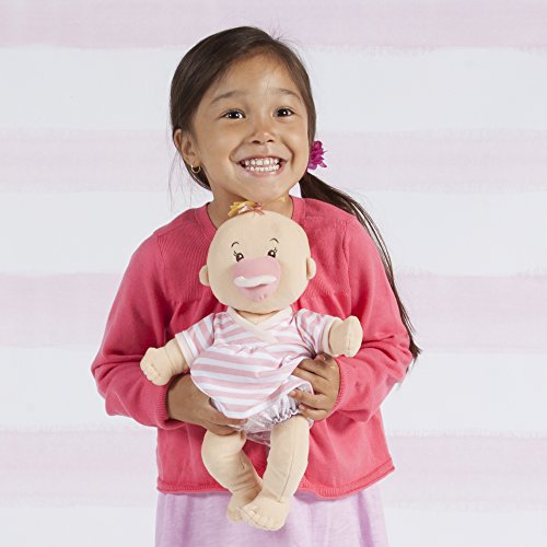 Manhattan Toy Baby Stella Soft First Baby Doll for Ages 1 Year and Up, 15", Peach