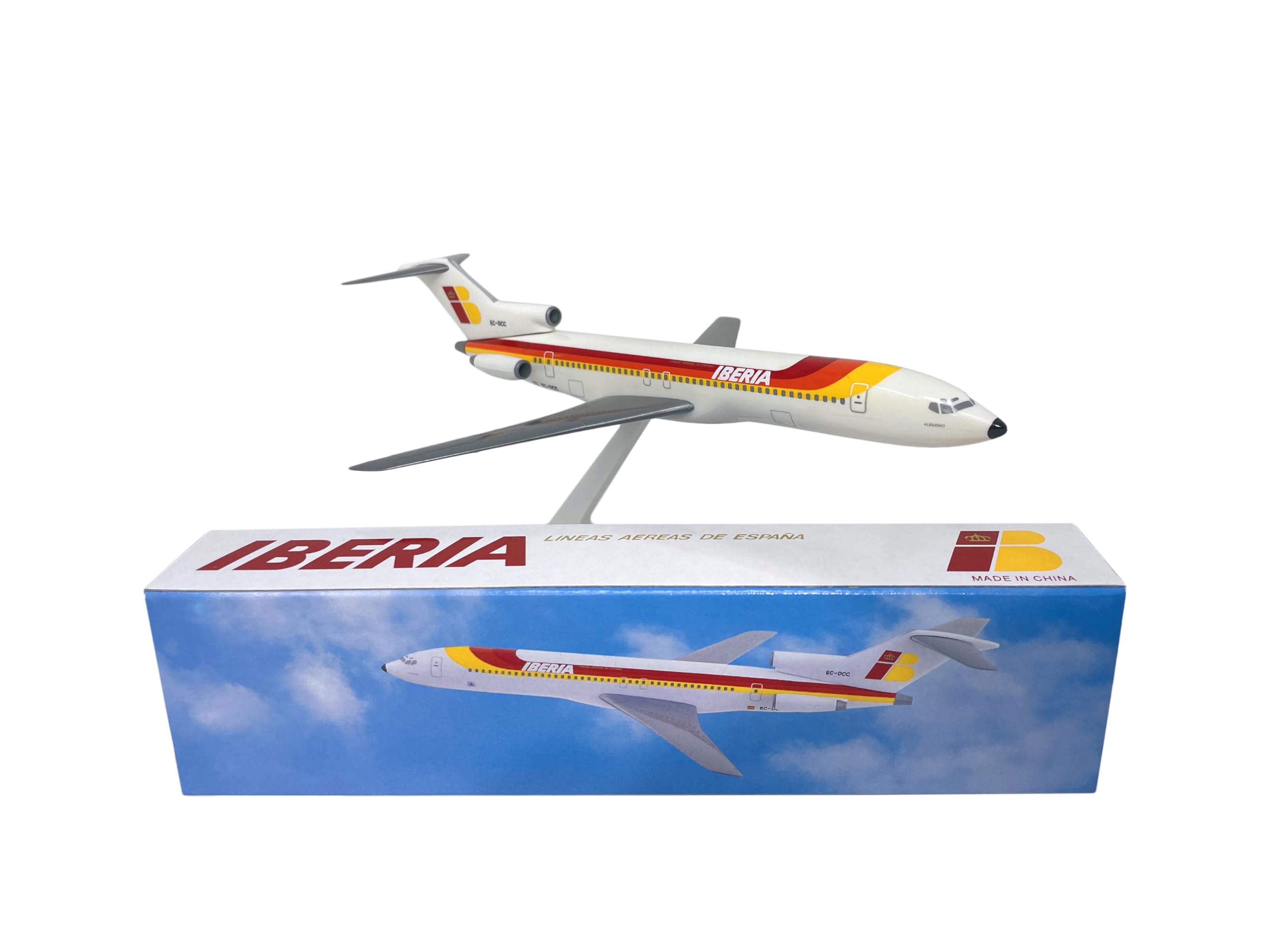 Flight Miniatures Iberia 727-200 Airplane Miniature Model Plastic Snap Fit 1:200 Part# ABO-72720H-030