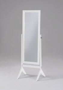 white finish wooden cheval bedroom free standing floor mirror