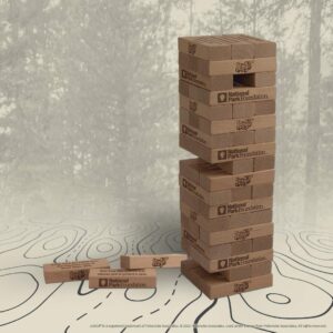 USAOPOLY JENGA National Parks | Classic Jenga Wooden Block Game with a National Parks Theme | Perfect Travel Game for Families | Celebrate US National Parks Service