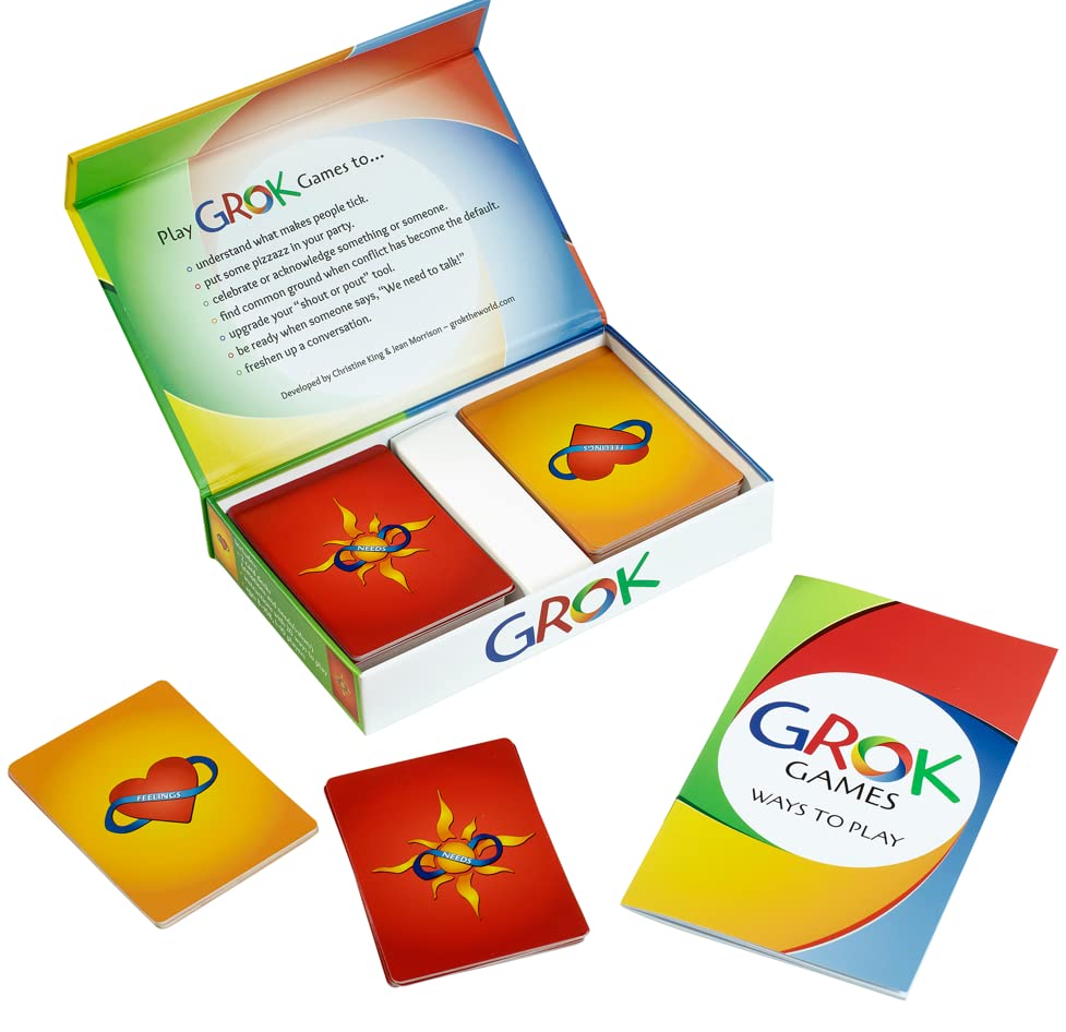 GROK Conversation Cards & Empathy Games | 20 Games to Build Engaging & Meaningful Connections | Strengthen Emotional Intelligence & Develop Lasting Relationships