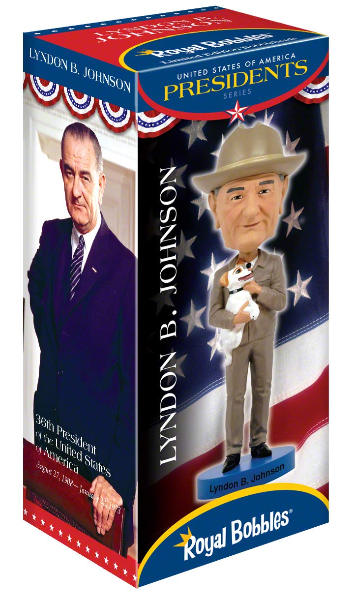 Royal Bobbles Lyndon B. Johnson 36th President of The United States Collectible Bobblehead Statue