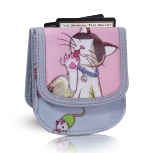 Taxi Wallet® - TW94-CATS - Soft Faux Pleather - Compact, Front Pocket Folding Wallet - For Cards, Coins, Bills, ID (Men & Women)