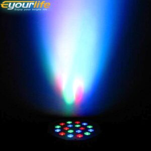 Eyourlife 8PCS 18 X 3W LED Stage Light DJ Par Lights 54W RGB Par 64 DMX512 Uplighting for Dj Stage Lighting Show Disco Party Light