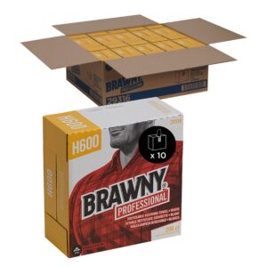 georgia-pacific 29316 gp pro brawny professional h600 disposable cleaning towel, white 10 x (pack of 200)