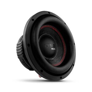 ds18 slc-8s subwoofer in black - 8-inch speaker, 400w max power, 200w rms power, aluminum 4 layer voice coil, black steel frame, svc, 4 ohm impedance, ferrite magnet (1 speaker) (slc8s)