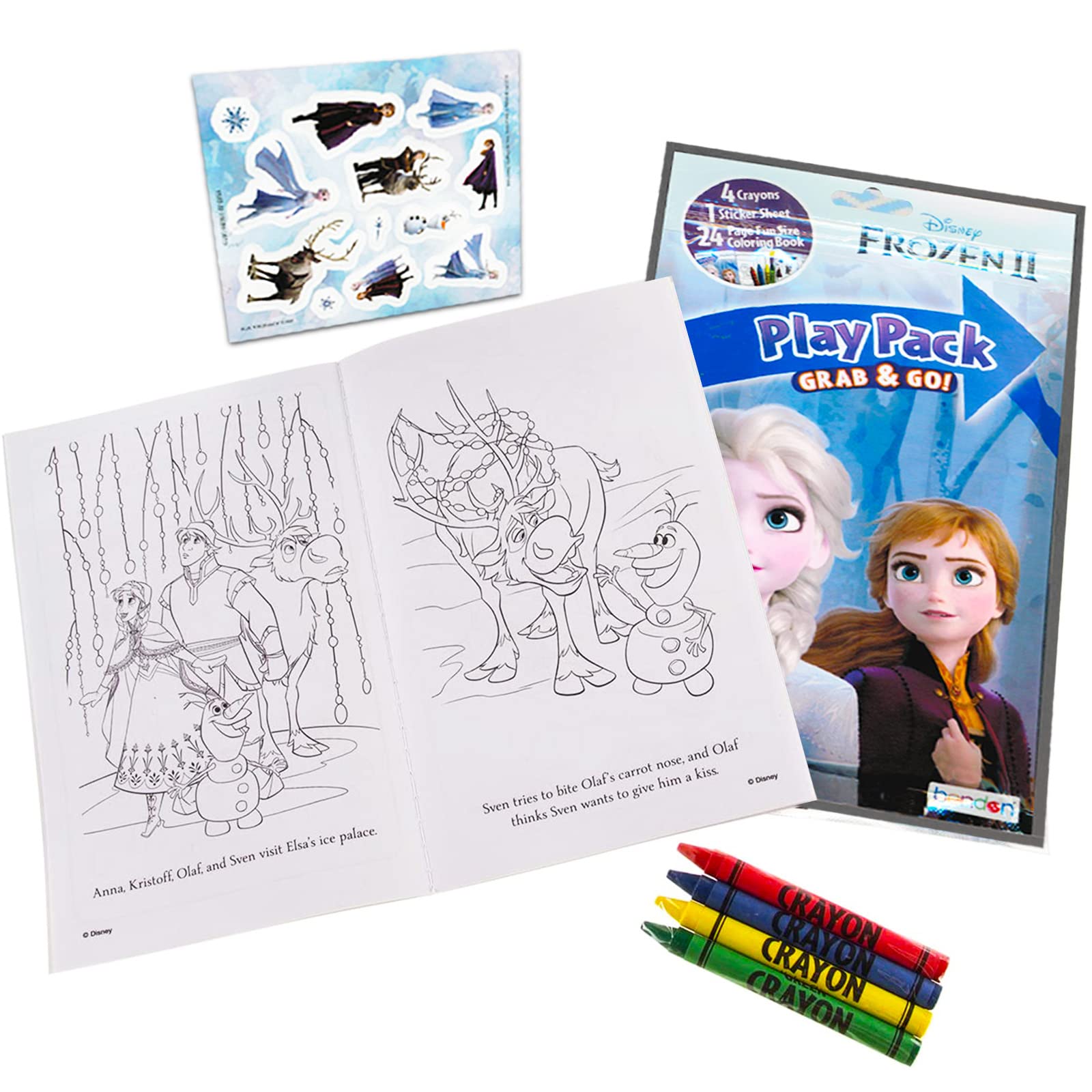 Disney Frozen 2 Coloring Book Set with Over 100 Stickers (Bundle Includes 2 Frozen Coloring Books)