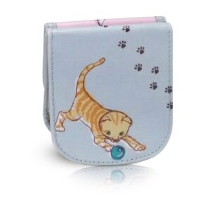 Taxi Wallet® - TW94-CATS - Soft Faux Pleather - Compact, Front Pocket Folding Wallet - For Cards, Coins, Bills, ID (Men & Women)