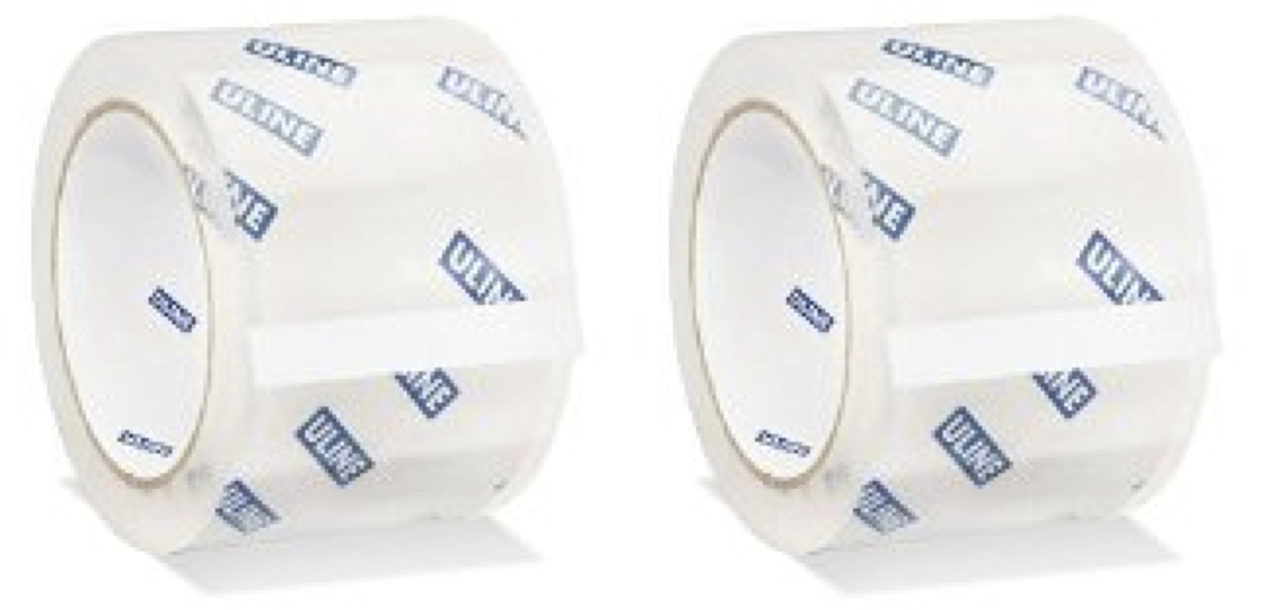 Uline 3" X 110 Yards Clear 2 Mil Quiet Tape - 2 Rolls