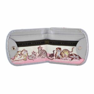 Taxi Wallet® - TW94-CATS - Soft Faux Pleather - Compact, Front Pocket Folding Wallet - For Cards, Coins, Bills, ID (Men & Women)