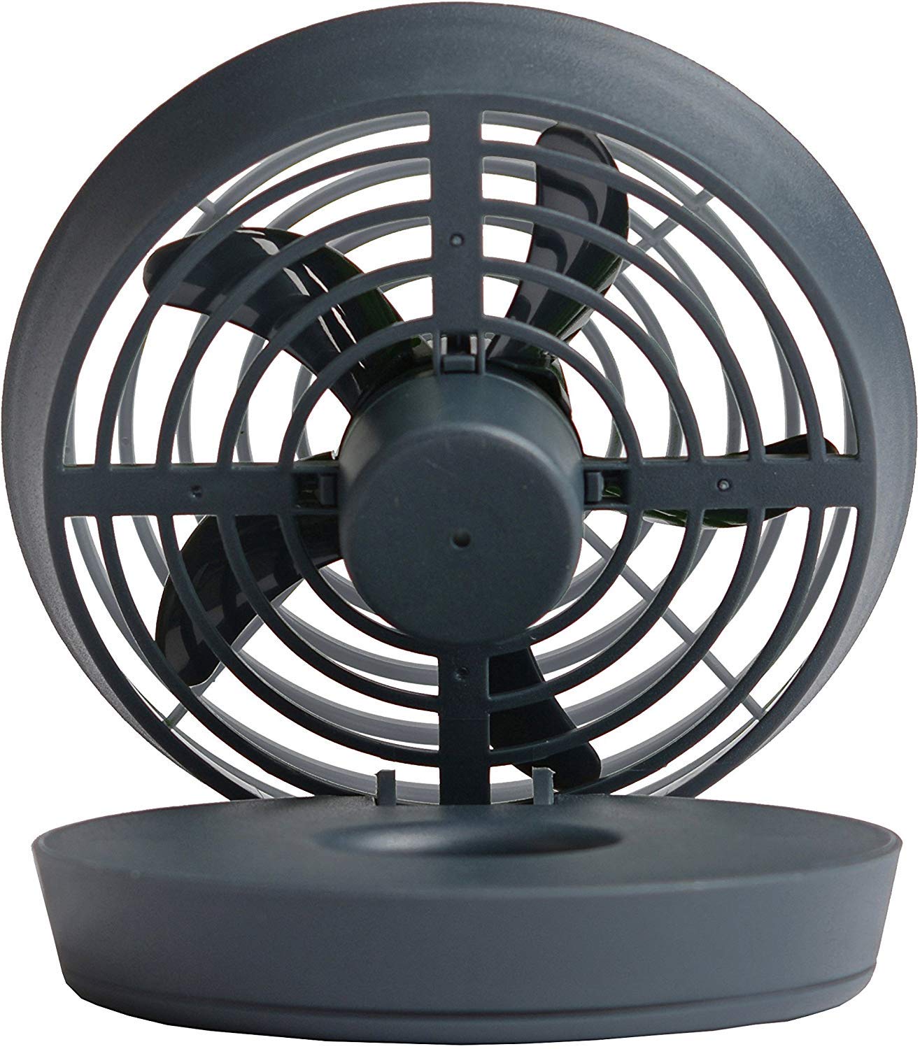 O2COOL 5 Inch Portable Fan – Battery Operated or USB Connected Cooling for Travel, Outdoor, Camping, Car and Office - Compact Folding Design and Tilting Head for Directional Air Flow, Black