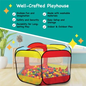 Kids Ball Pit Large Pop Up Ball Pit Tent for Toddlers - Indoor & Outdoor Gift Toys for Infants Girls & Boys, Baby Playpen with Zipper Storage Bag, Ball Pit Balls Not Included