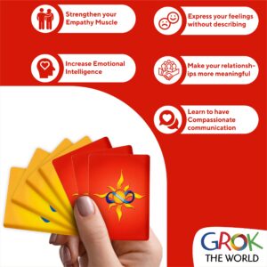 GROK Conversation Cards & Empathy Games | 20 Games to Build Engaging & Meaningful Connections | Strengthen Emotional Intelligence & Develop Lasting Relationships