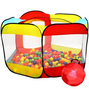 kids ball pit large pop up ball pit tent for toddlers - indoor & outdoor gift toys for infants girls & boys, baby playpen with zipper storage bag, ball pit balls not included