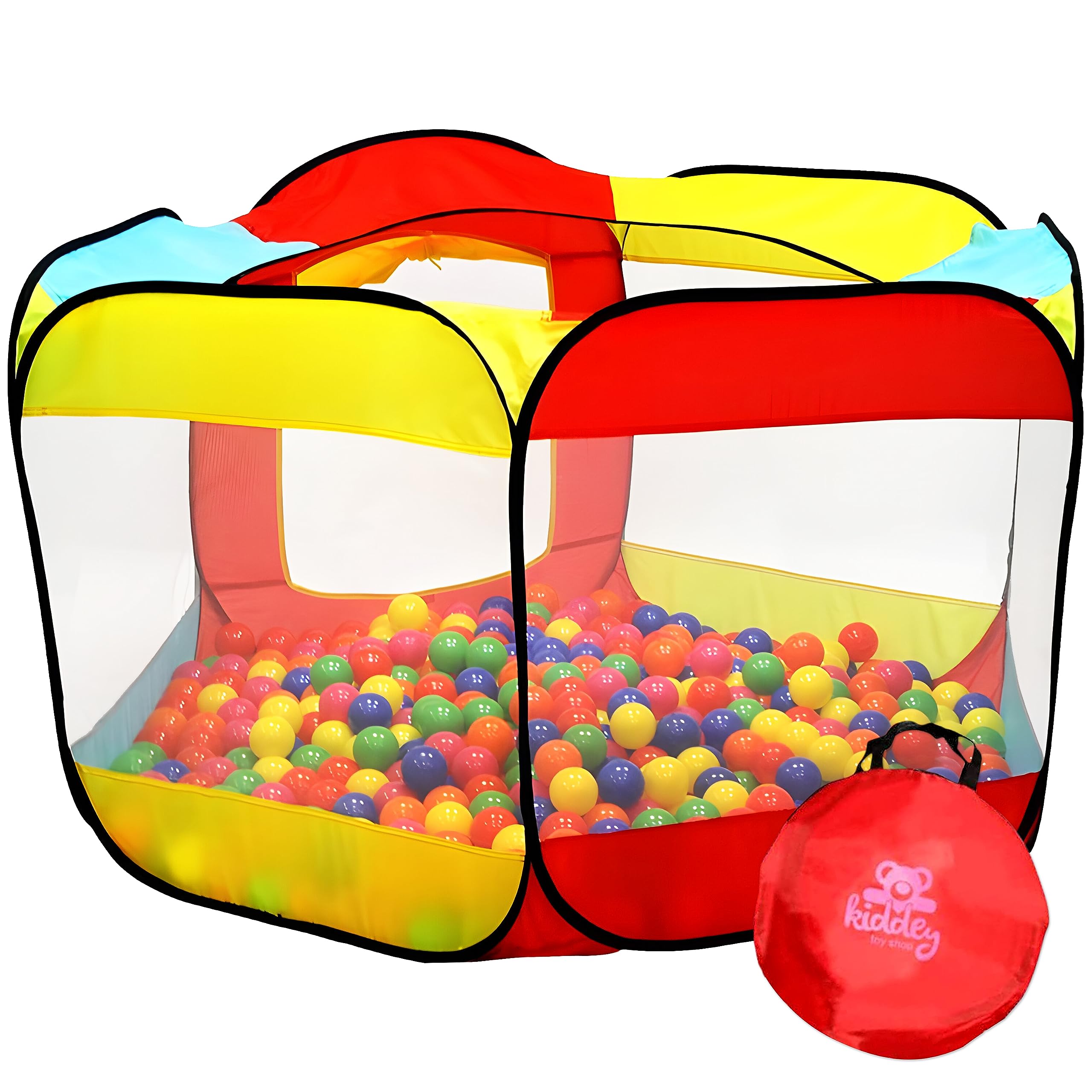 Kids Ball Pit Large Pop Up Ball Pit Tent for Toddlers - Indoor & Outdoor Gift Toys for Infants Girls & Boys, Baby Playpen with Zipper Storage Bag, Ball Pit Balls Not Included