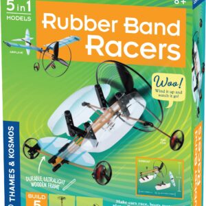 Thames & Kosmos | Rubber Band Racers Kit | Science Kit | Includes Color Education Manual | Science Toy for Kids 8+,Green