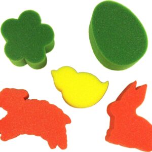 Sponge Painting Stamper Shapes - Easter Theme - Pack of 5 Shapes - Children's Arts and Crafts