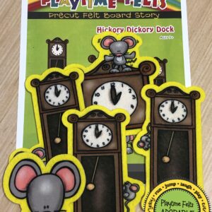 Hickory Dickory Dock Nursery Rhyme Felt Figures | 5 Adorable Felt Board Pieces for Flannel Board Teaching | Perfect for Toddlers, Preschool and Kindergarten - REUSABLE Felt Board Stories