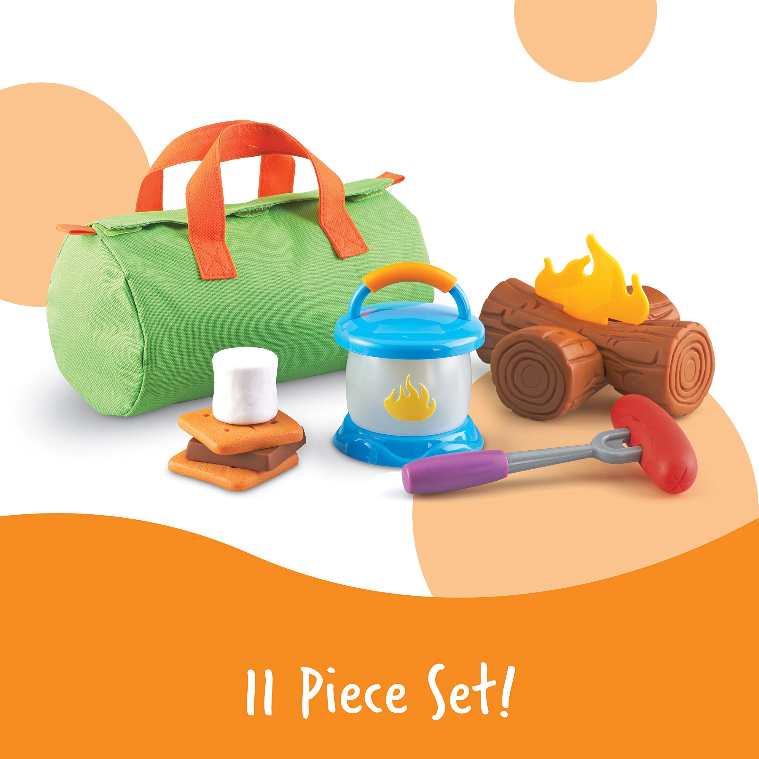 Learning Resources New Sprouts Camp Out! My Very Own Camping Set - 11 Pieces, Ages 18+ months Toddler Camping Toys, Outdoor Toys, Camp Out Play Set for Kids, Camping for Preschoolers