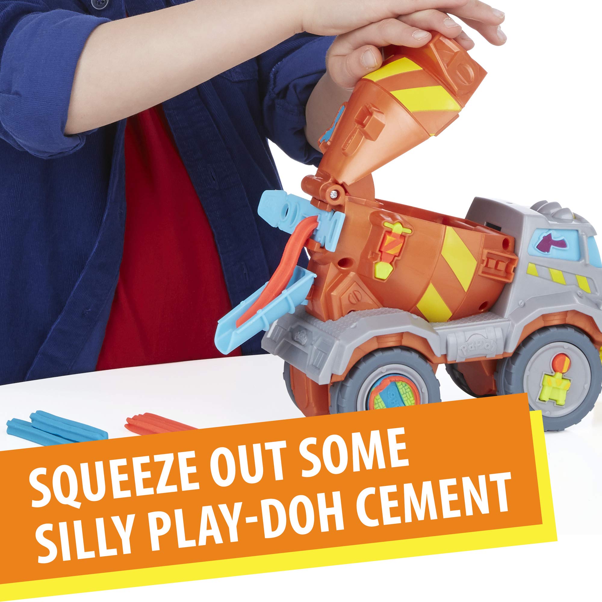 Hasbro Play-Doh Max The Cement Mixer Toy Construction Truck with 5 Non-Toxic Play-Doh Colors, 2-Ounce Cans (Amazon Exclusive)