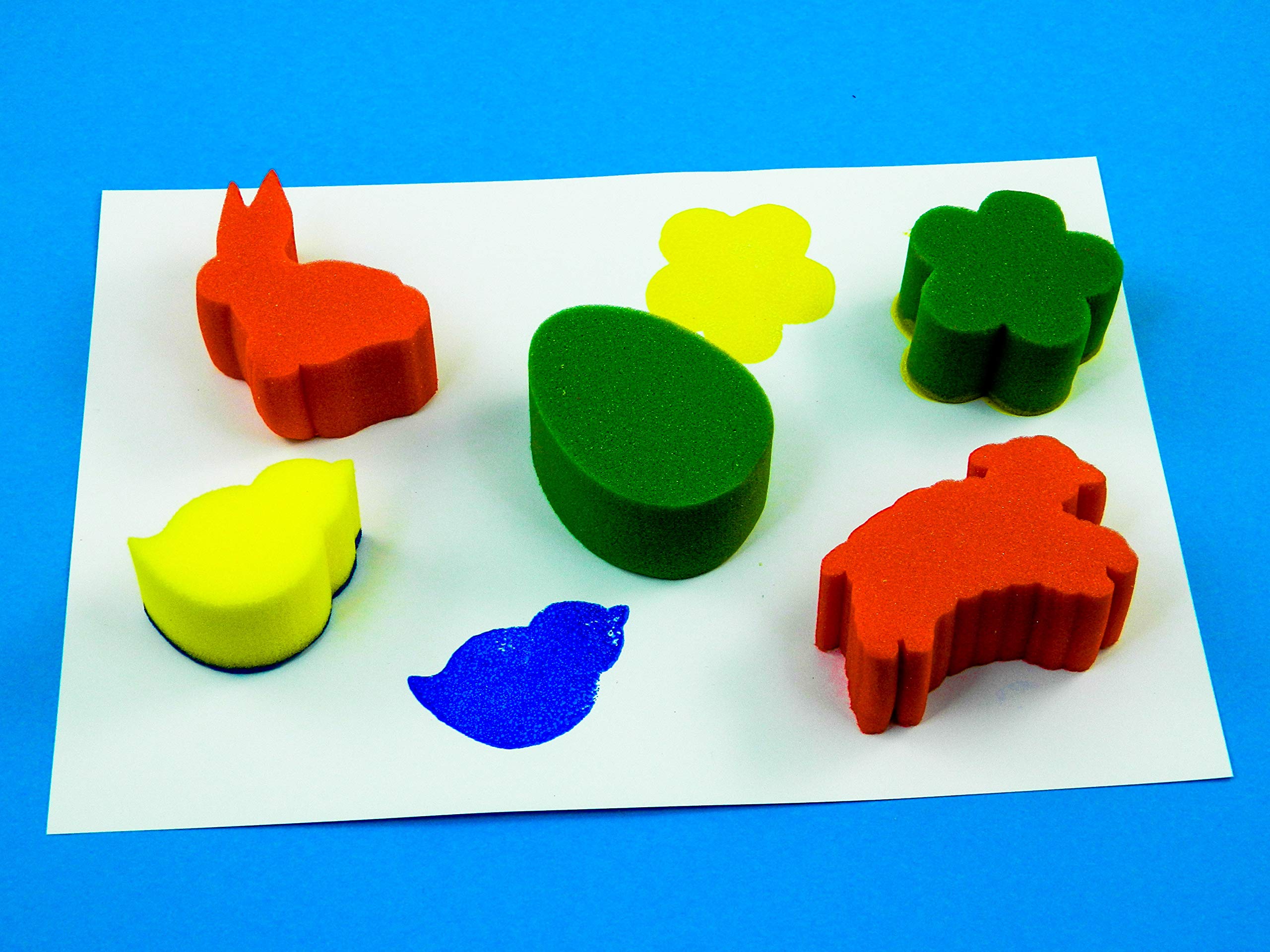 Sponge Painting Stamper Shapes - Easter Theme - Pack of 5 Shapes - Children's Arts and Crafts