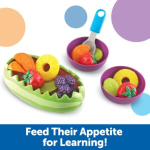 Learning Resources New Sprouts Fresh Fruit Salad Set - 18 Pieces, Ages 18+ Months Pretend Play Food for Toddlers, Preschool Learning Toys, Kitchen Play Toys for Kids