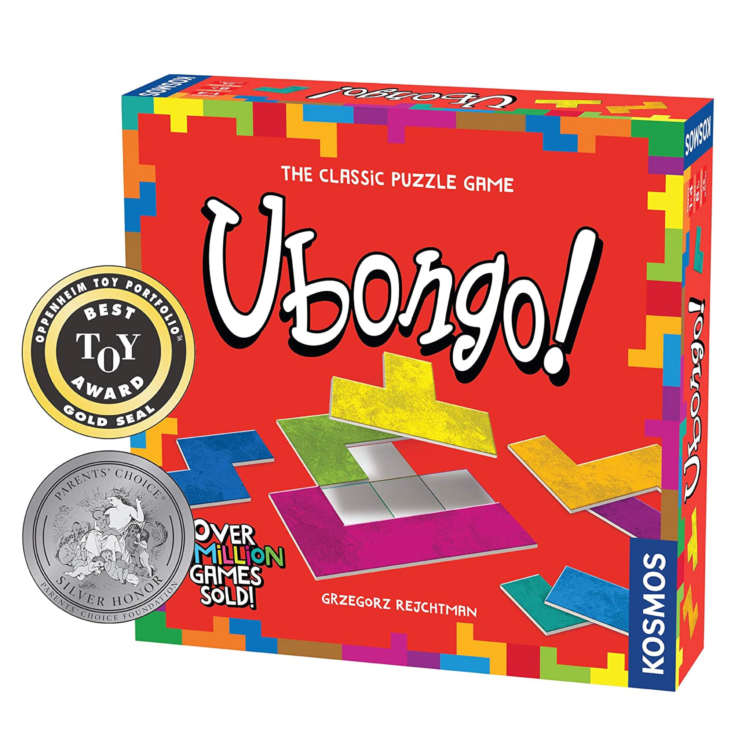 Thames & Kosmos Ubongo - Sprint to Solve The Puzzle | Family Friendly Fun Game | Highly Re-Playable | Quality Components (Made in Germany) , Orange