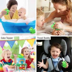 DolliBu Frog Bath Buddy Squirter - Floating Green Frog Rubber Bath Toy, Fun Water Squirting Bathtime Play for Toddlers, Cute & Soft Animal Toy for The Bathtub, Beach & Pool for Girls & Boys - 3 Inch