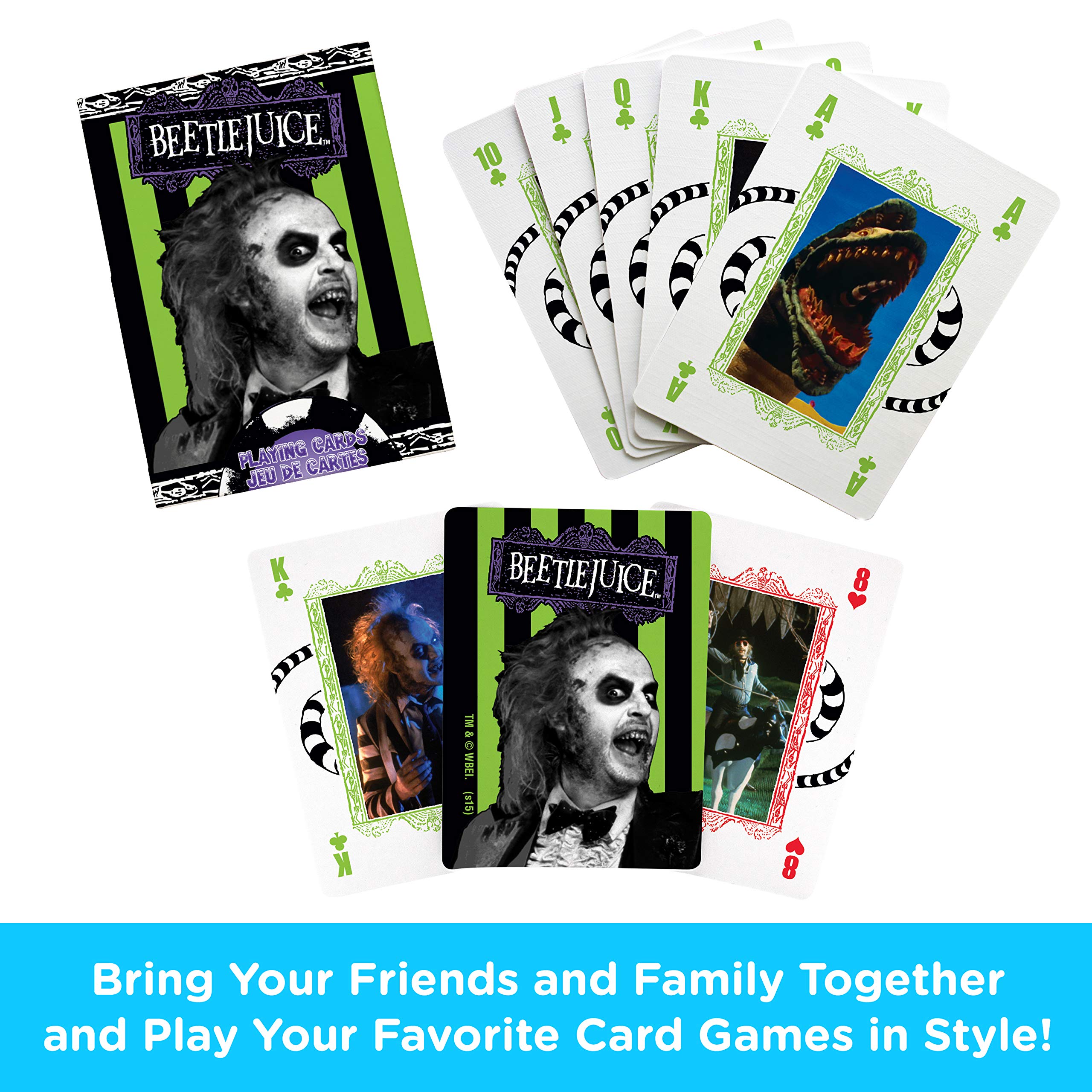 AQUARIUS Beetlejuice Playing Cards - Beetlejuice Themed Deck of Cards for Your Favorite Card Games - Officially Licensed Merchandise & Collectibles