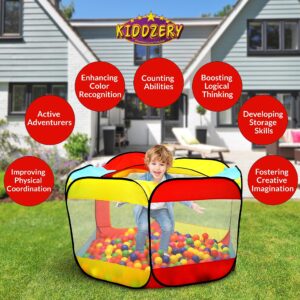 Kids Ball Pit Large Pop Up Ball Pit Tent for Toddlers - Indoor & Outdoor Gift Toys for Infants Girls & Boys, Baby Playpen with Zipper Storage Bag, Ball Pit Balls Not Included