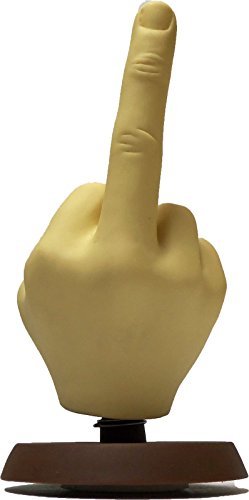 RMCTOYS Middle Finger Statue Hand | Joke Gifts Funny Gag for Adults | Office Novelty Toys | Desk Decoration Trophy Party Award Bobble Wobbler Paperweight