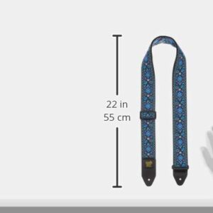 Ernie Ball Jacquard Guitar Strap, Indigo Orchid (P04097), 41" - 72"