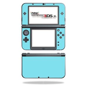 mightyskins skin compatible with new nintendo 3ds xl (2015) cover wrap sticker skins solid baby blue