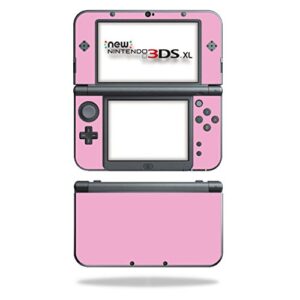 mightyskins skin compatible with new nintendo 3ds xl (2015) cover wrap sticker skins solid pink