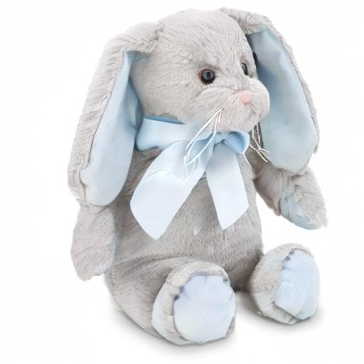 Bearington Lil' Hopsy The Stuffed Bunny, 12 Inch Blue Stuffed Bunny for Easter