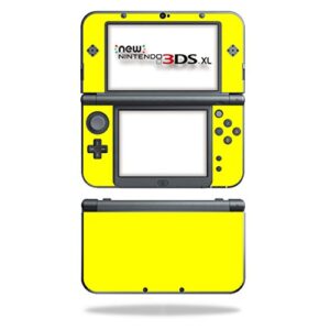 mightyskins skin compatible with new nintendo 3ds xl (2015) cover wrap sticker skins solid yellow