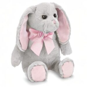 Bearington Lil' Mopsy The Stuffed Easter Bunny Plush, 12 Inch Pink Stuffed Bunny for Easter, Baby Easter Gifts