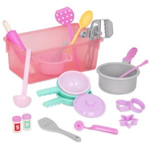 battat- play circle- cooking & baking kit – kitchen toys – chef tools -pretend play – 3 years + (21 pcs)