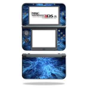 mightyskins skin compatible with new nintendo 3ds xl (2015) cover wrap sticker skins blue mystic flames