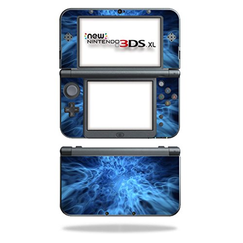 MightySkins Skin Compatible with New Nintendo 3DS XL (2015) Cover wrap Sticker Skins Blue Mystic Flames