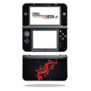 mightyskins skin compatible with nintendo 3ds xl (2015) - red dragon | protective, durable, and unique vinyl decal wrap cover | easy to apply, remove, and change styles | made in the usa