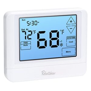 robertshaw rs9320t pro series 7-day programmable touchscreen thermostat, multi-stage, 3 heat, 2 cool white