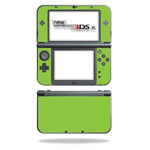 mightyskins skin compatible with new nintendo 3ds xl (2015) cover wrap sticker skins solid lime green