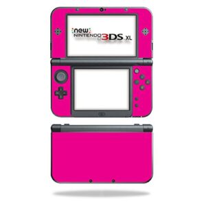 mightyskins skin compatible with new nintendo 3ds xl (2015) cover wrap sticker skins solid hot pink