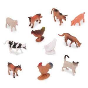 Terra by Battat – Toy Farm Animals Tube – 60 Mini Figures in 12 Realistic Designs – Barnyard Animals in Storage Tube – Cow, Pig, Goat, Sheep & More – Farm Animals – 3 Years +